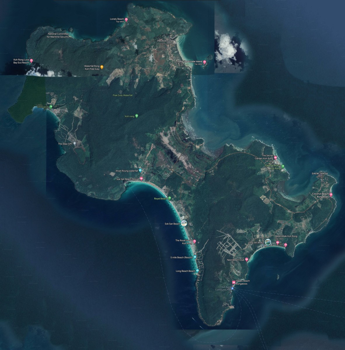 Koh Rong Map – Koh Rong Island – កោះរ៉ុង +85567798080